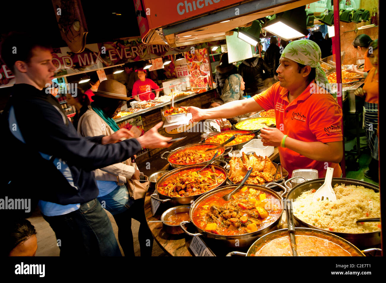 Food stalls in stables market hi-res stock photography and images - Alamy