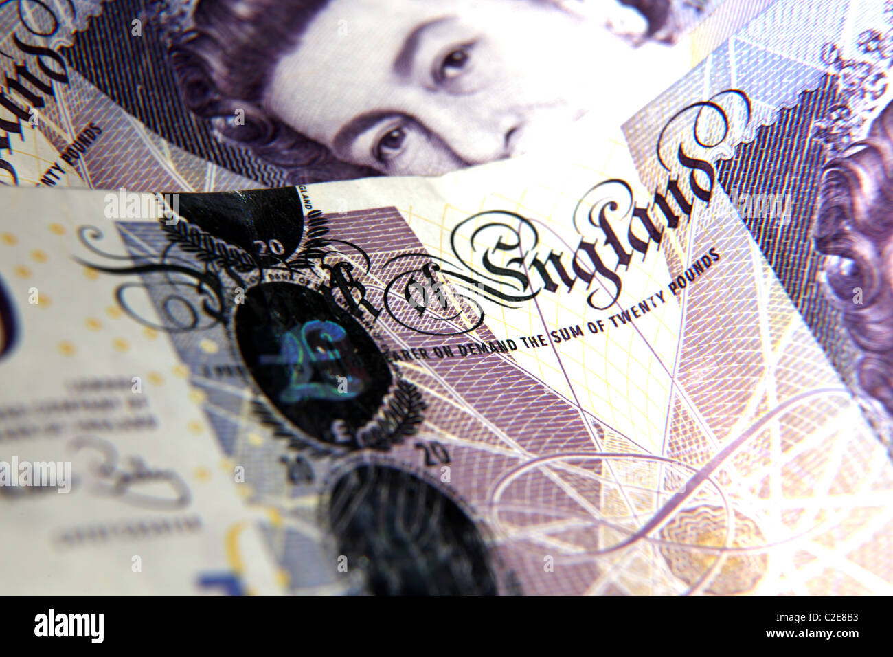 Twenty pound notes Stock Photo - Alamy