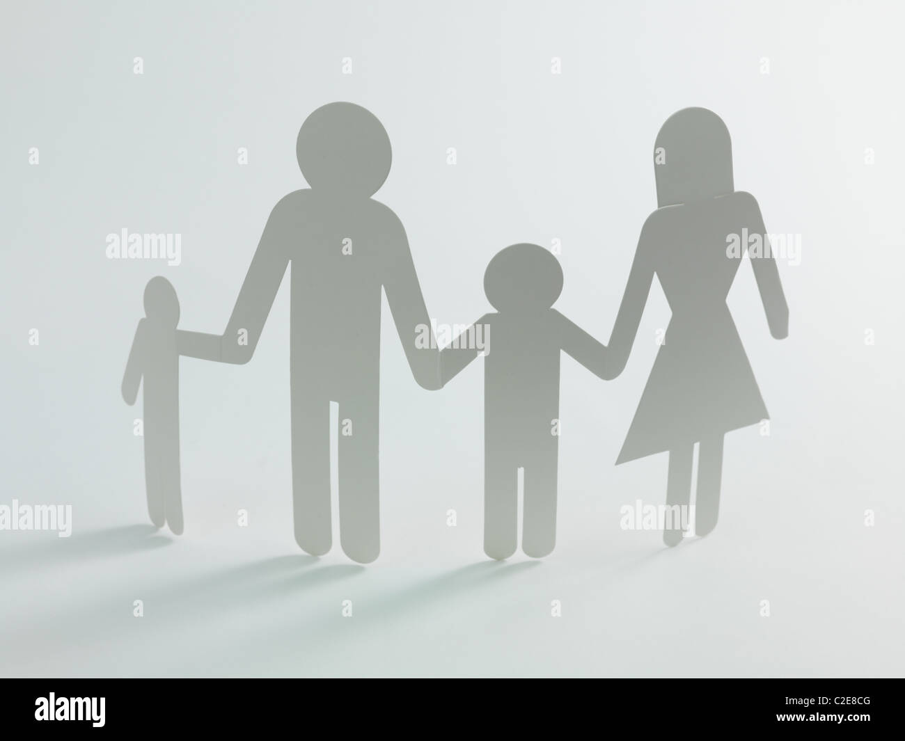 A family cutout shape isolated against a white background Stock Photo ...