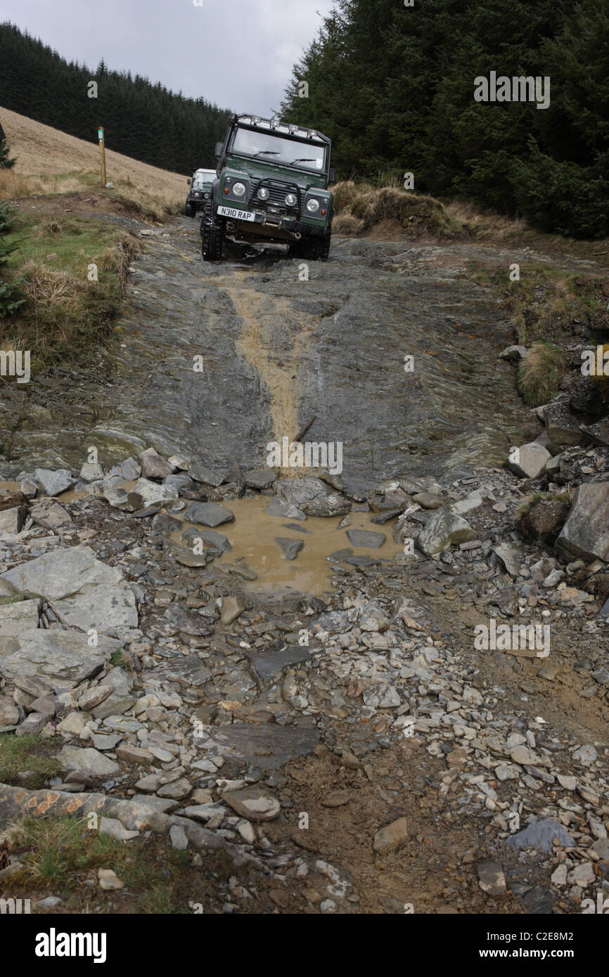 Landrover off road adventure in the UK Stock Photo - Alamy