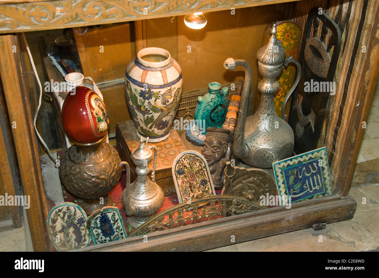 Old Damascus Syria Antique Bazaar Art Shop Souq Flea Market Stock Photo ...