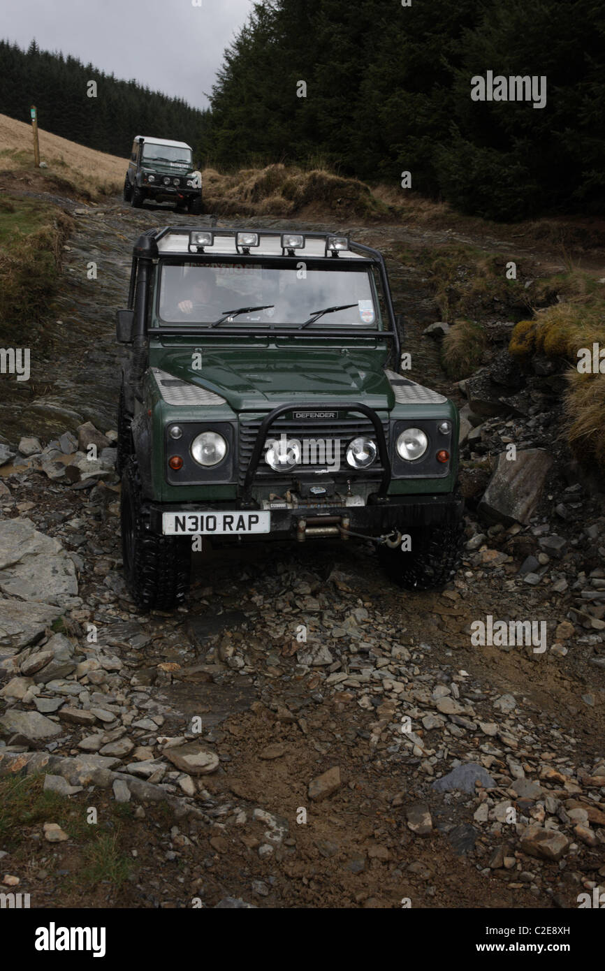 Landrover off road adventure in the UK Stock Photo - Alamy