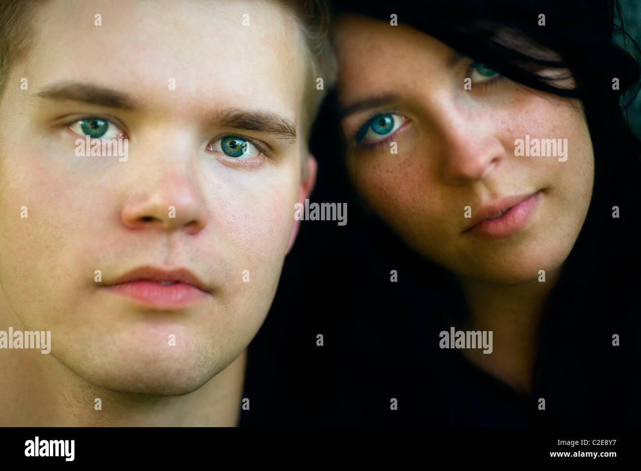 A Young Adult Couple Stock Photo - Alamy