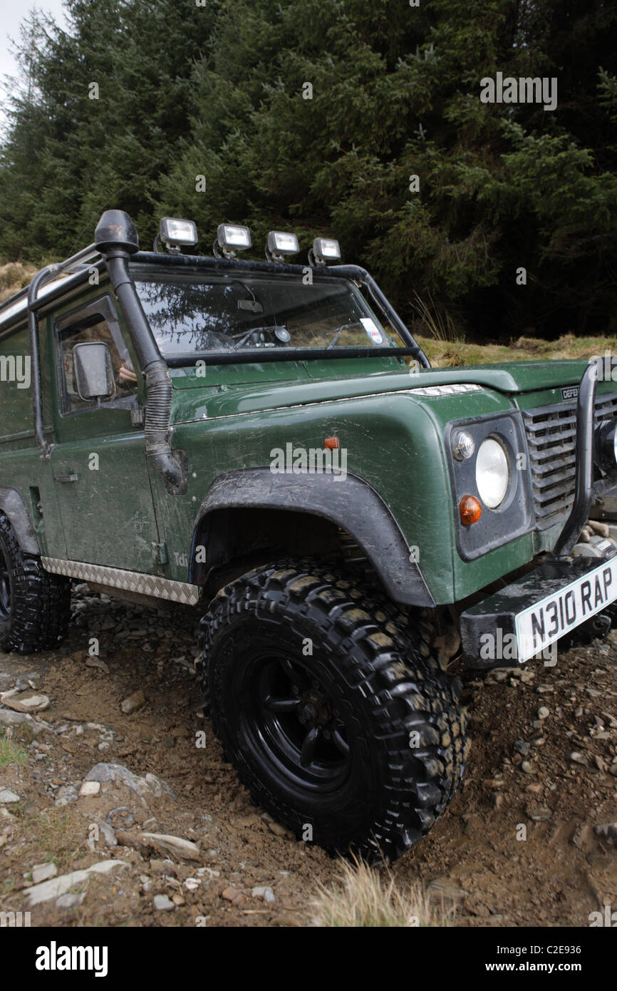 Landrover off road adventure in the UK Stock Photo - Alamy