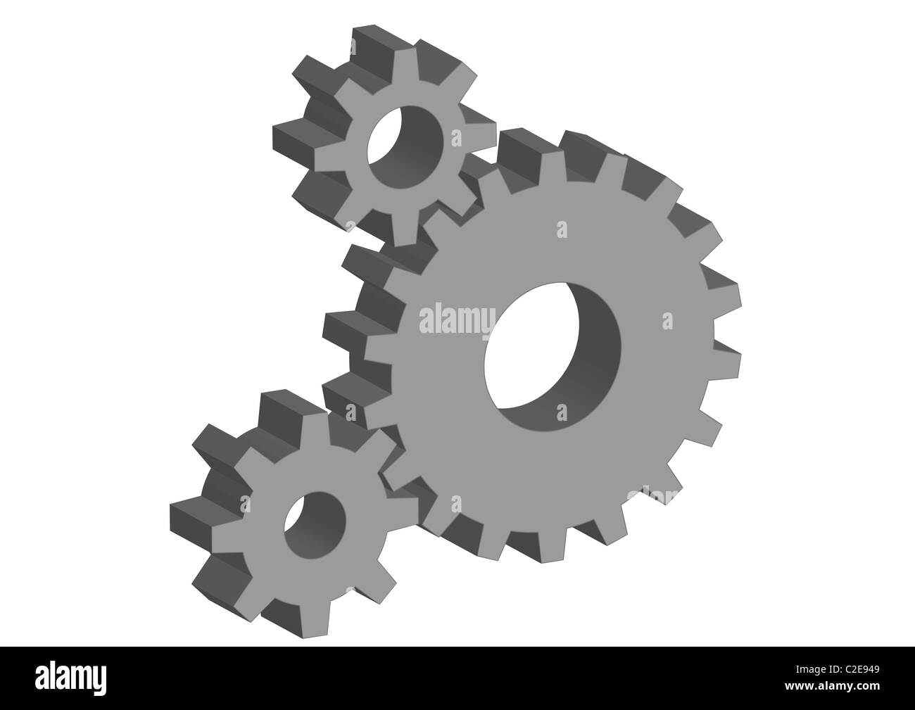 Cogs gears mechanism Cut Out Stock Images & Pictures - Alamy