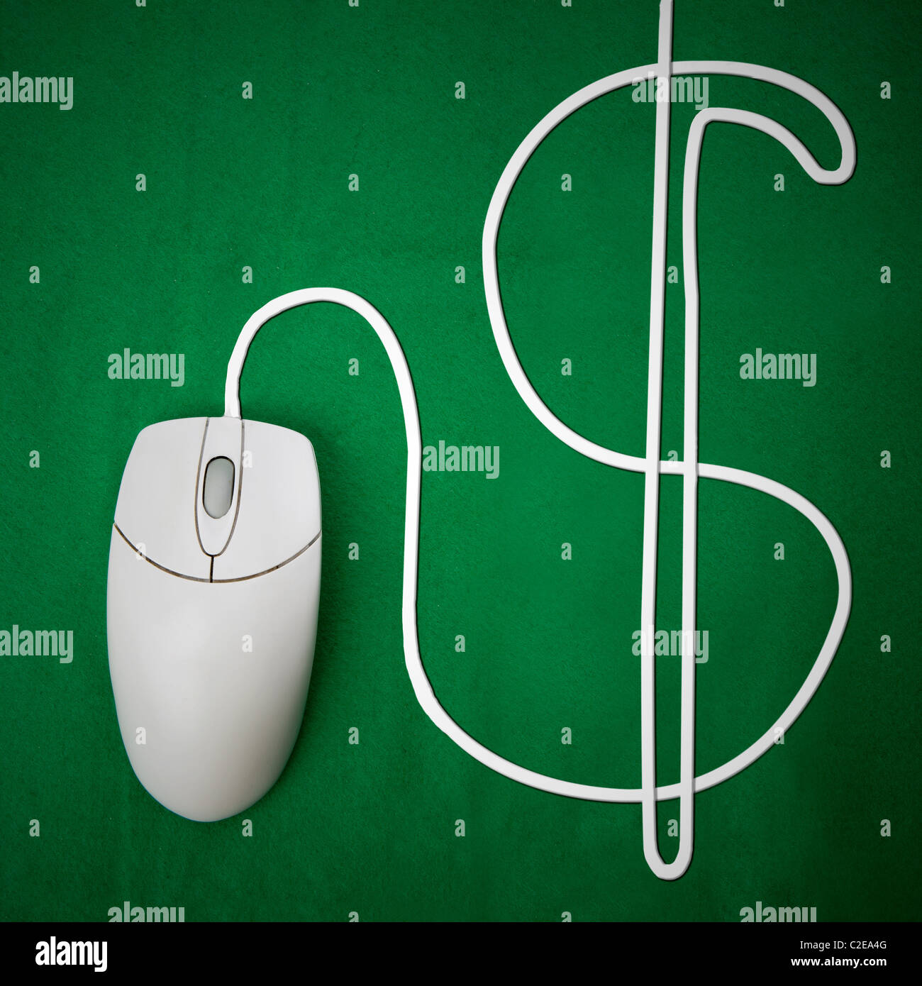 An online money concept with computer mouse and dollar sign Stock Photo ...