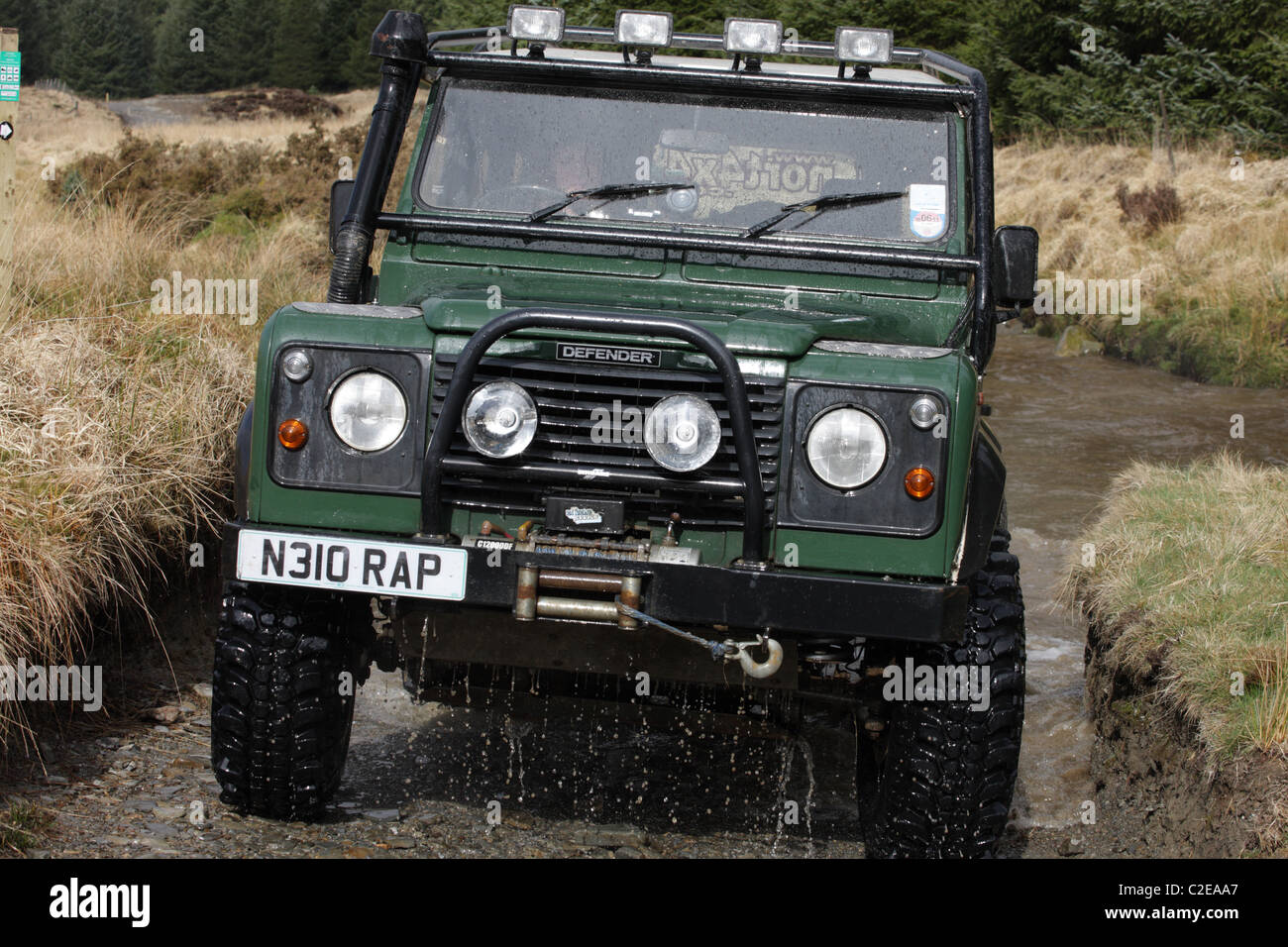 Landrover off road adventure in the UK Stock Photo - Alamy
