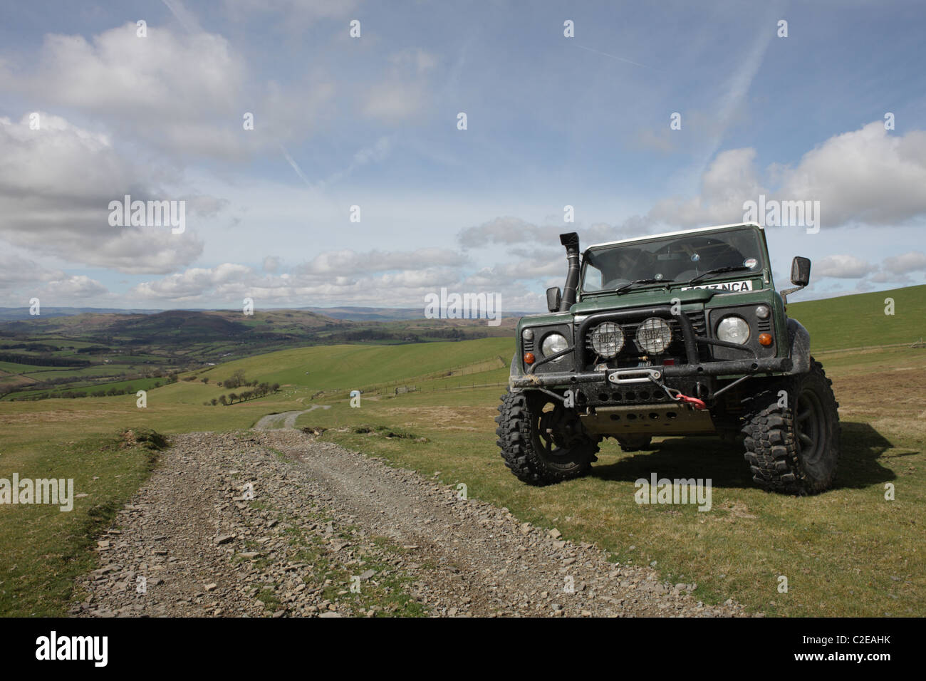 Landrover off road adventure in the UK Stock Photo - Alamy