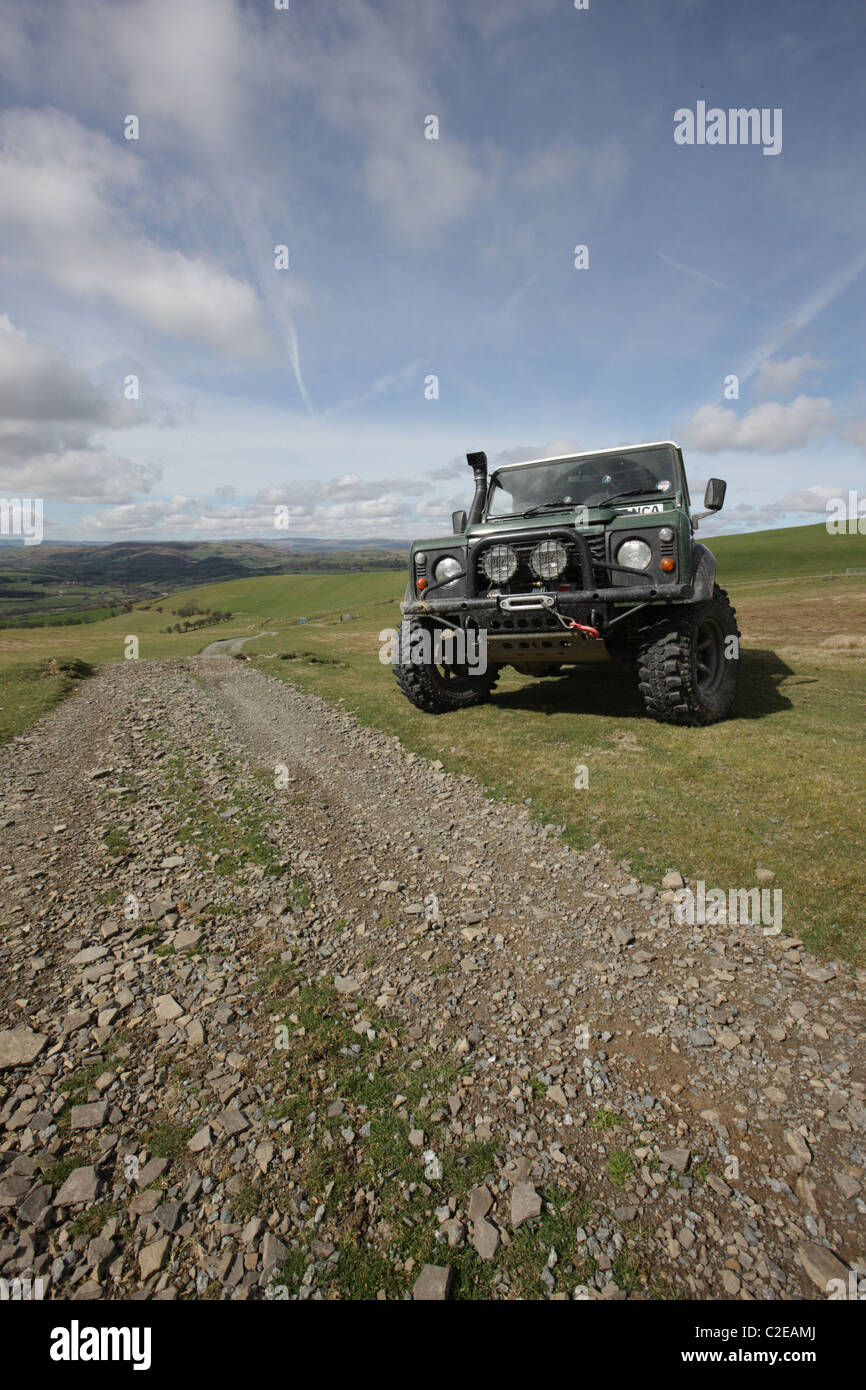Landrover off road adventure in the UK Stock Photo - Alamy