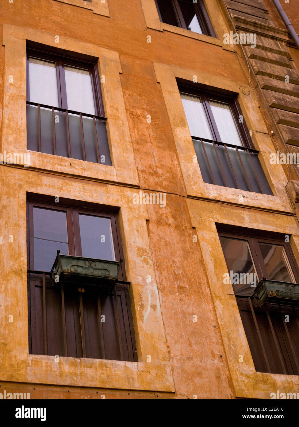 Apartment Windows, Rome, Italy Stock Photo - Alamy