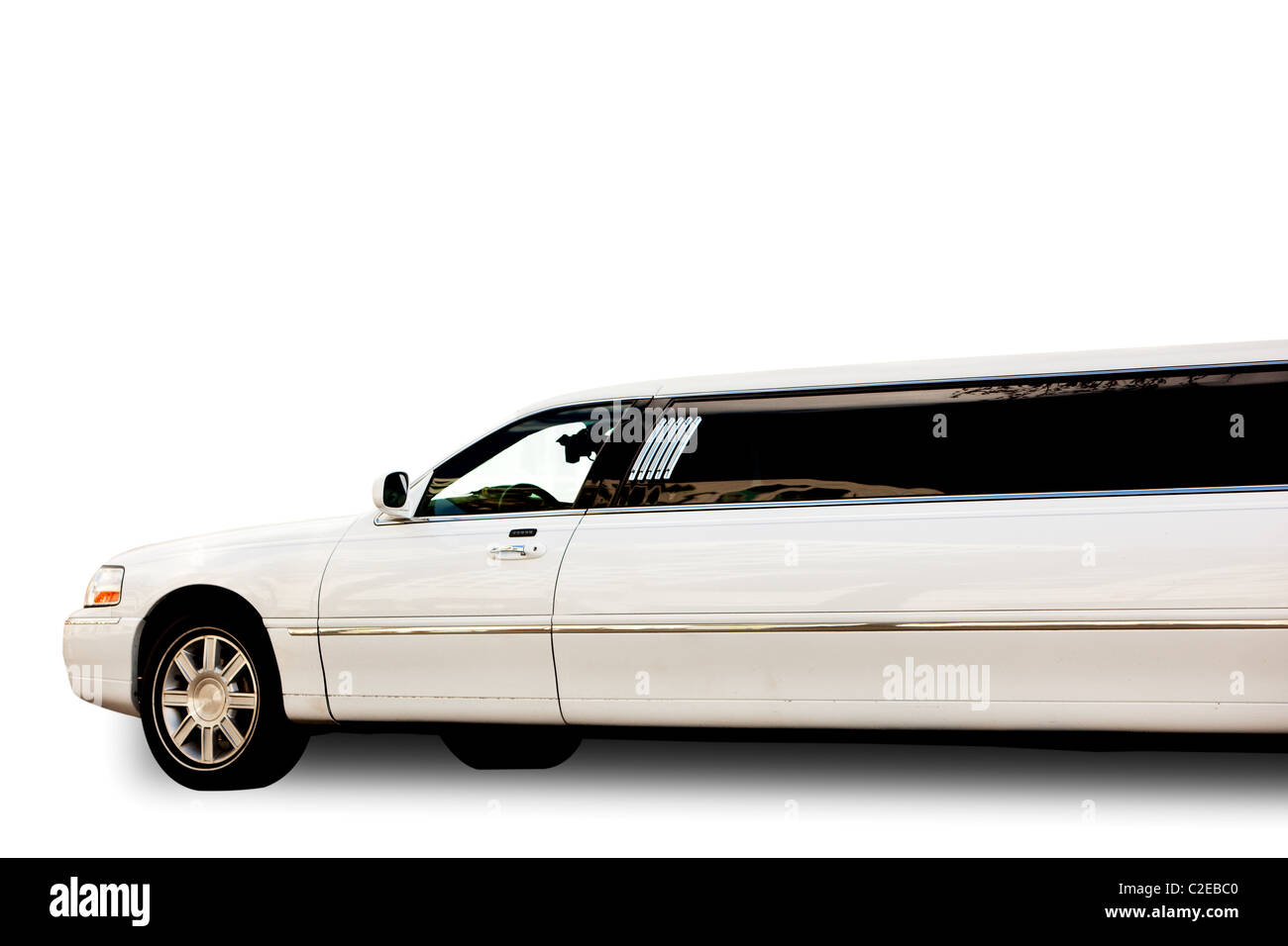 An isolated limousine on white Stock Photo - Alamy