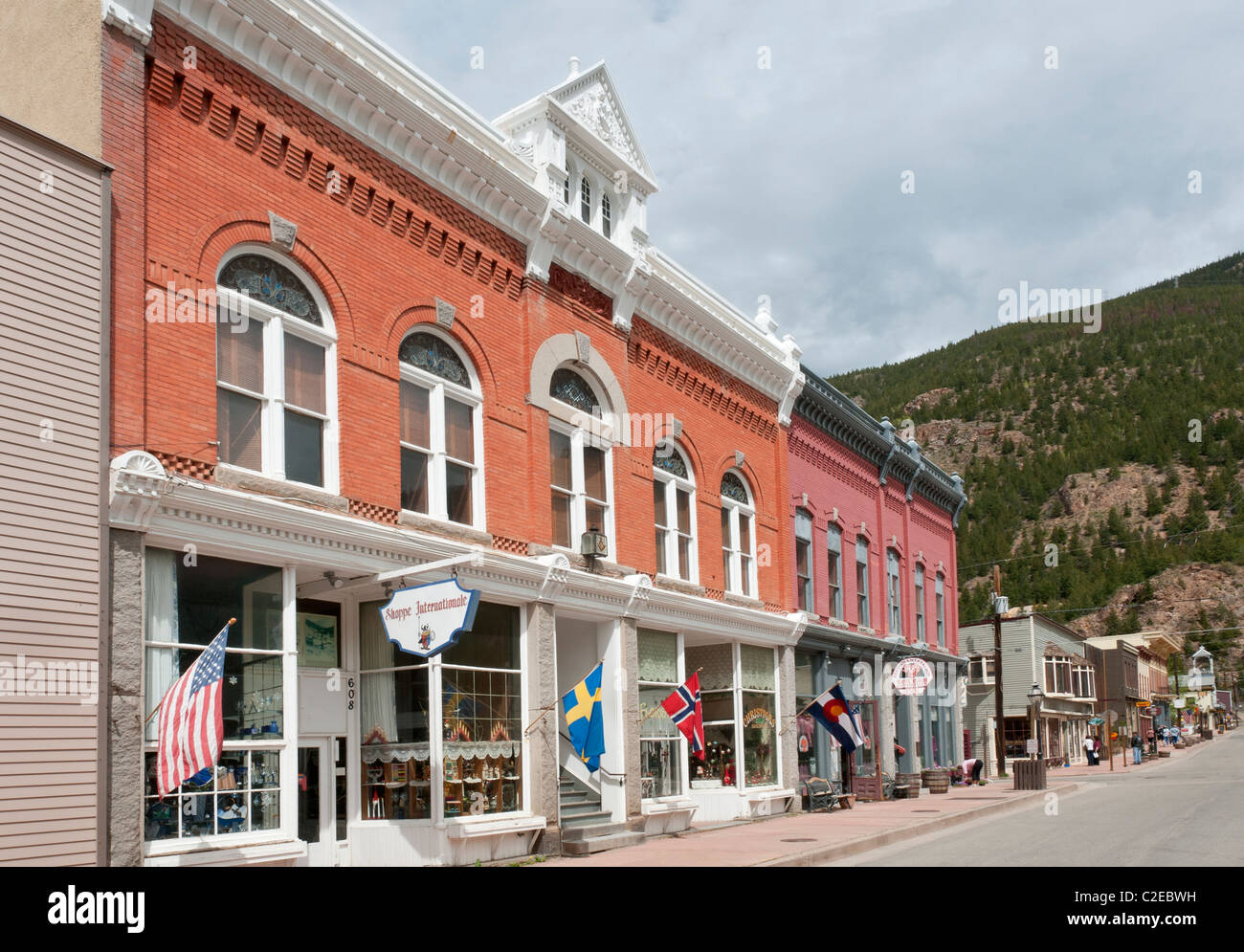 Colorado, Georgetown, downtown shops, galleries, restaurants Stock ...