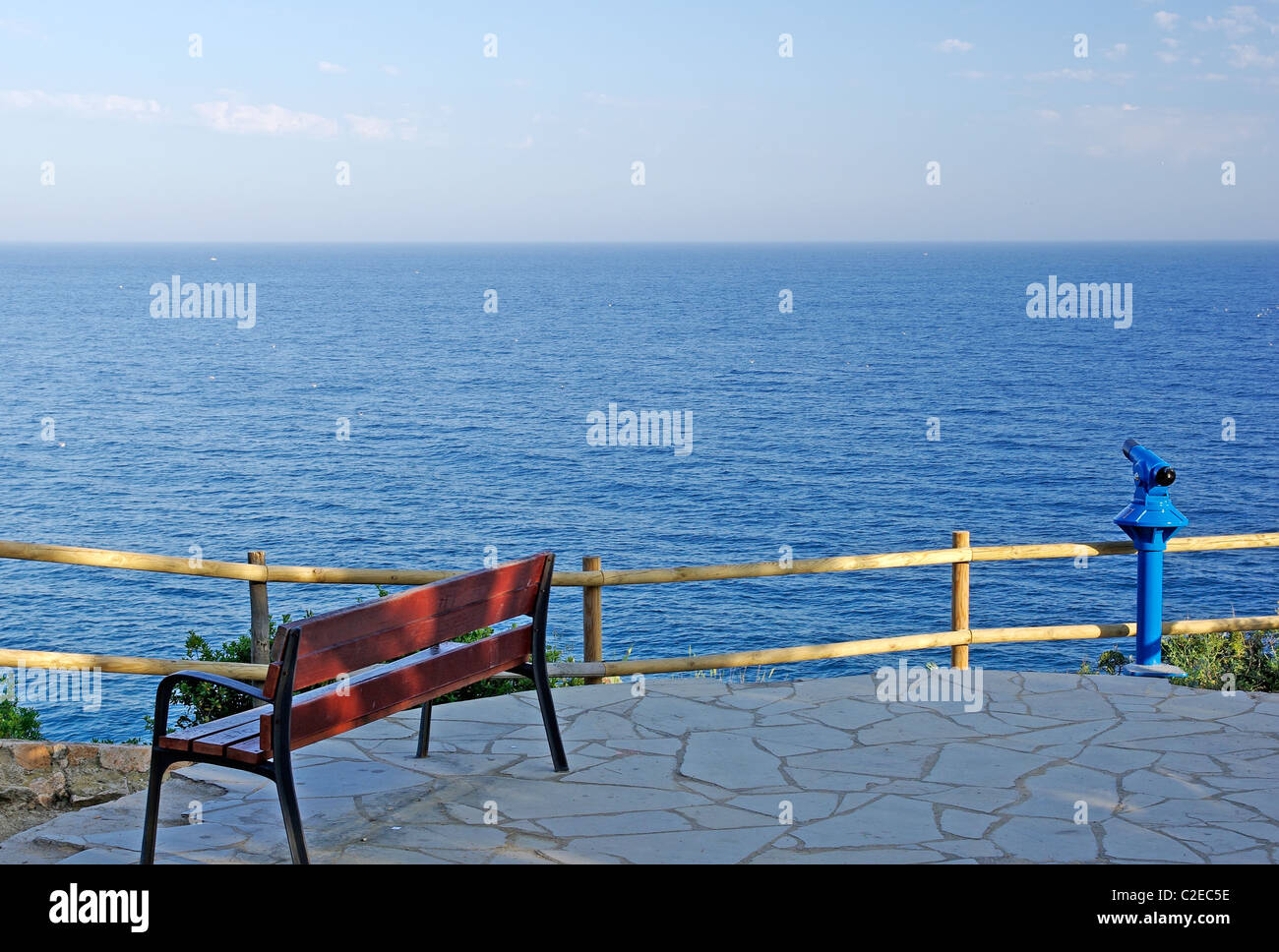 Bench sea empty beach hi-res stock photography and images - Alamy
