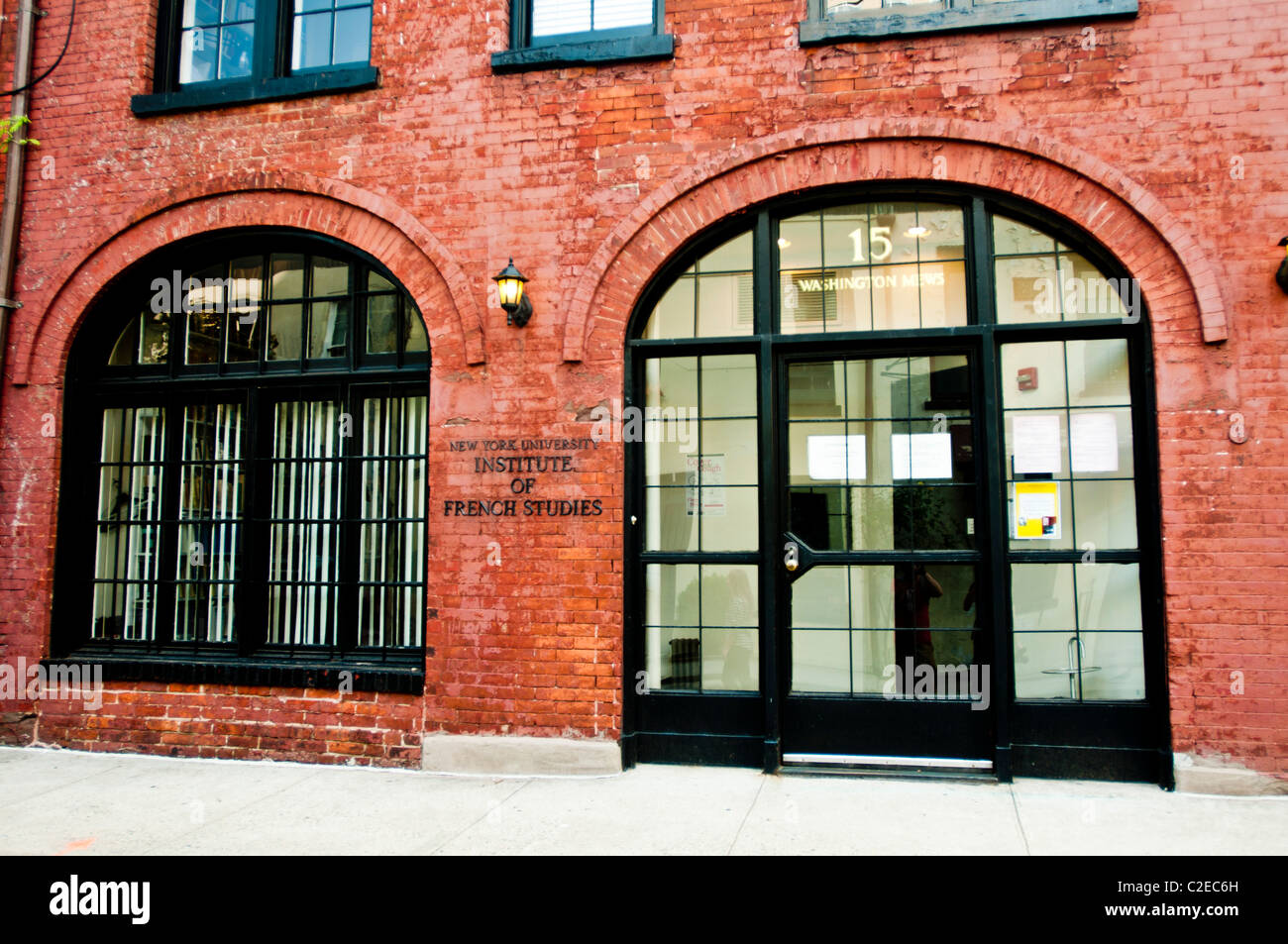 Institute of french studies building at washington mews hi-res stock ...