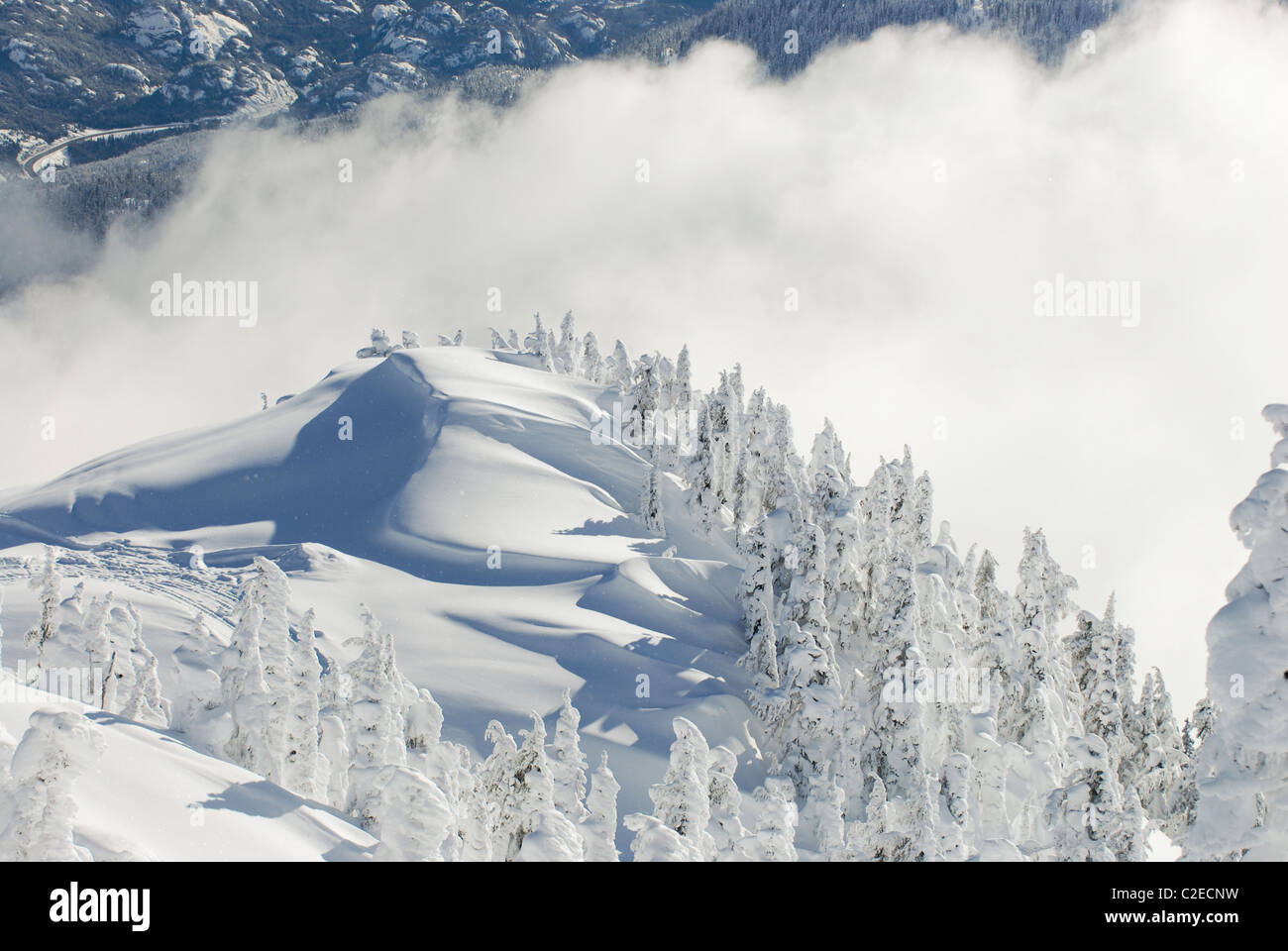 Mountain scenic in British Columbia's Coast mountain range in Whistler ...