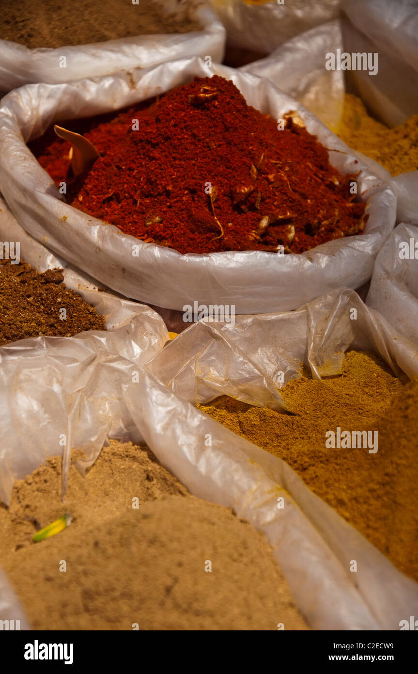 Goan Spices on sale in a Goa Market, India Stock Photo - Alamy