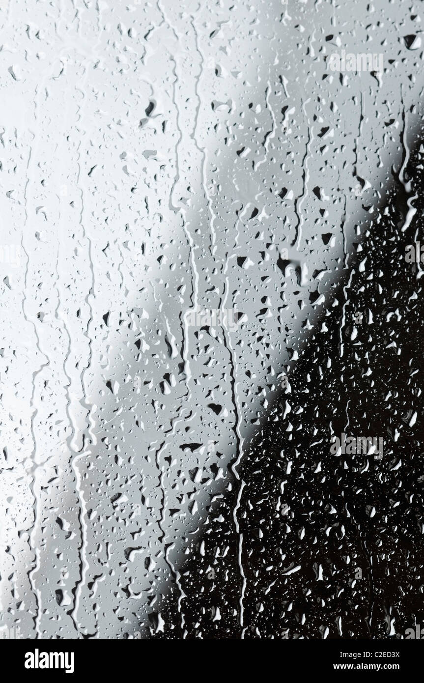 Water Drops On A Window Stock Photo - Alamy