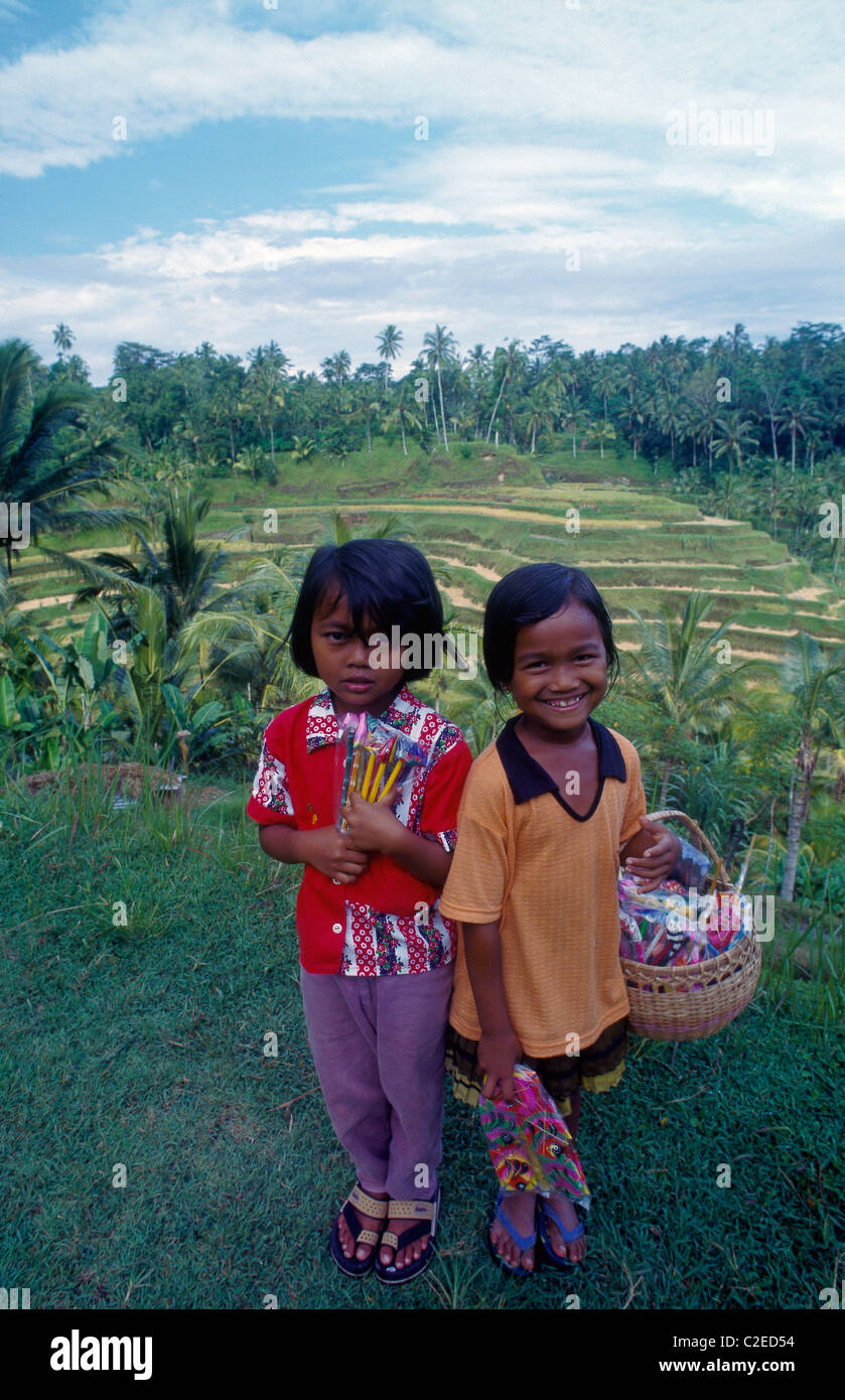 Two Children Java Indonesia Stock Photo - Alamy