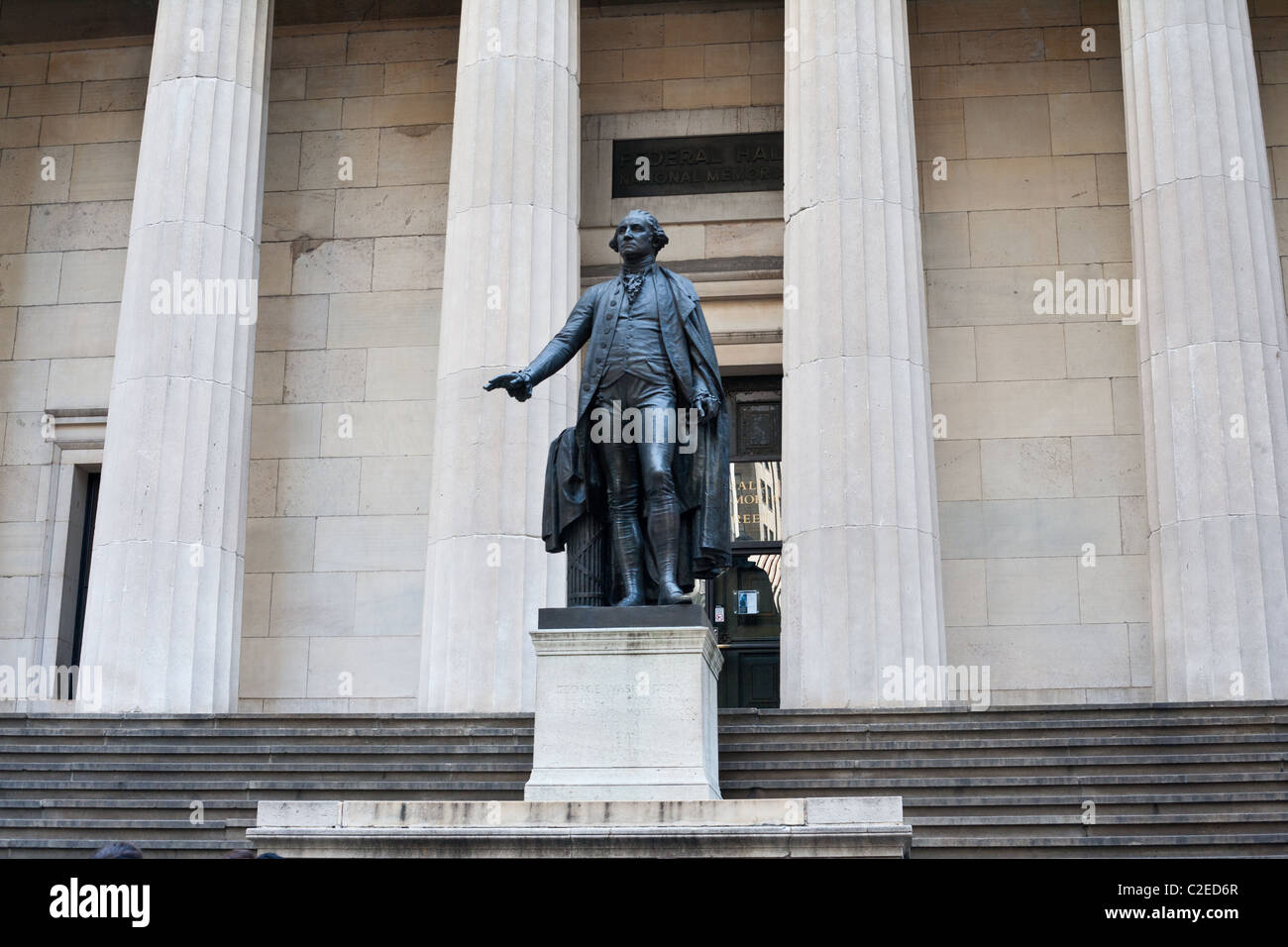 The George Washington Statue outside Federal Hall National Memorial ...