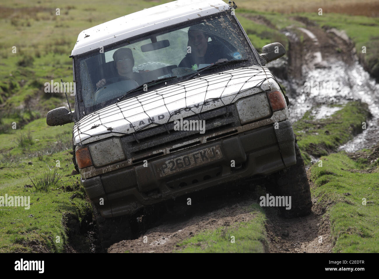 Landrover off road adventure in the UK Stock Photo - Alamy