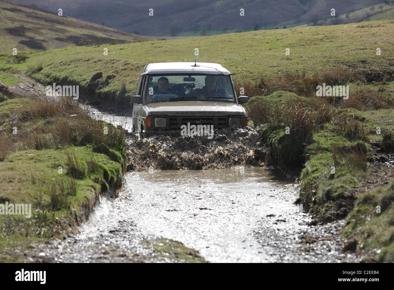 Landrover off road adventure in the UK Stock Photo - Alamy