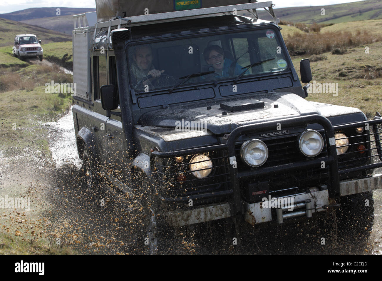 Landrover off road adventure in the UK Stock Photo - Alamy