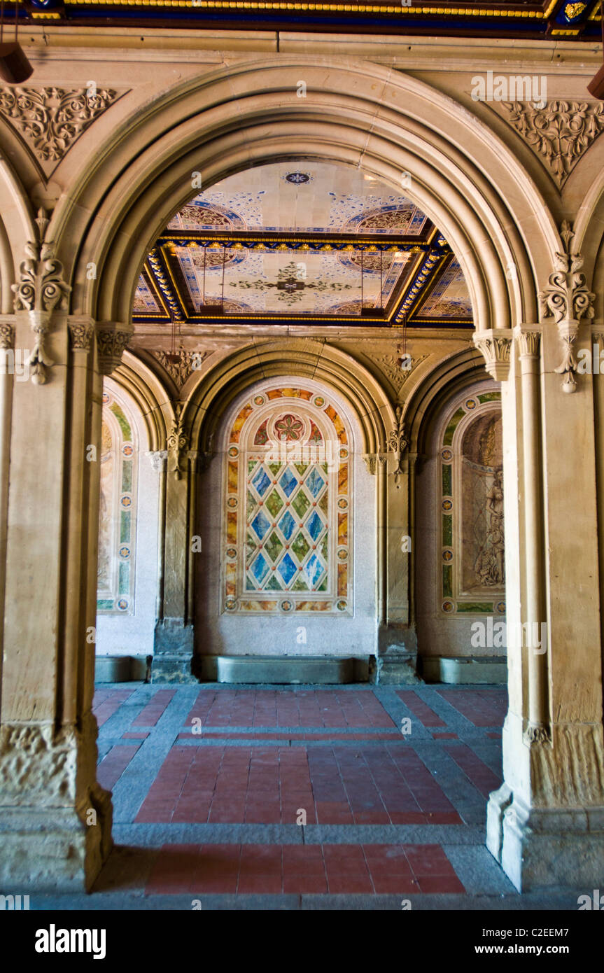 Restored Bethesda Terrace Arcade, Central Park, Manhattan, New York ...