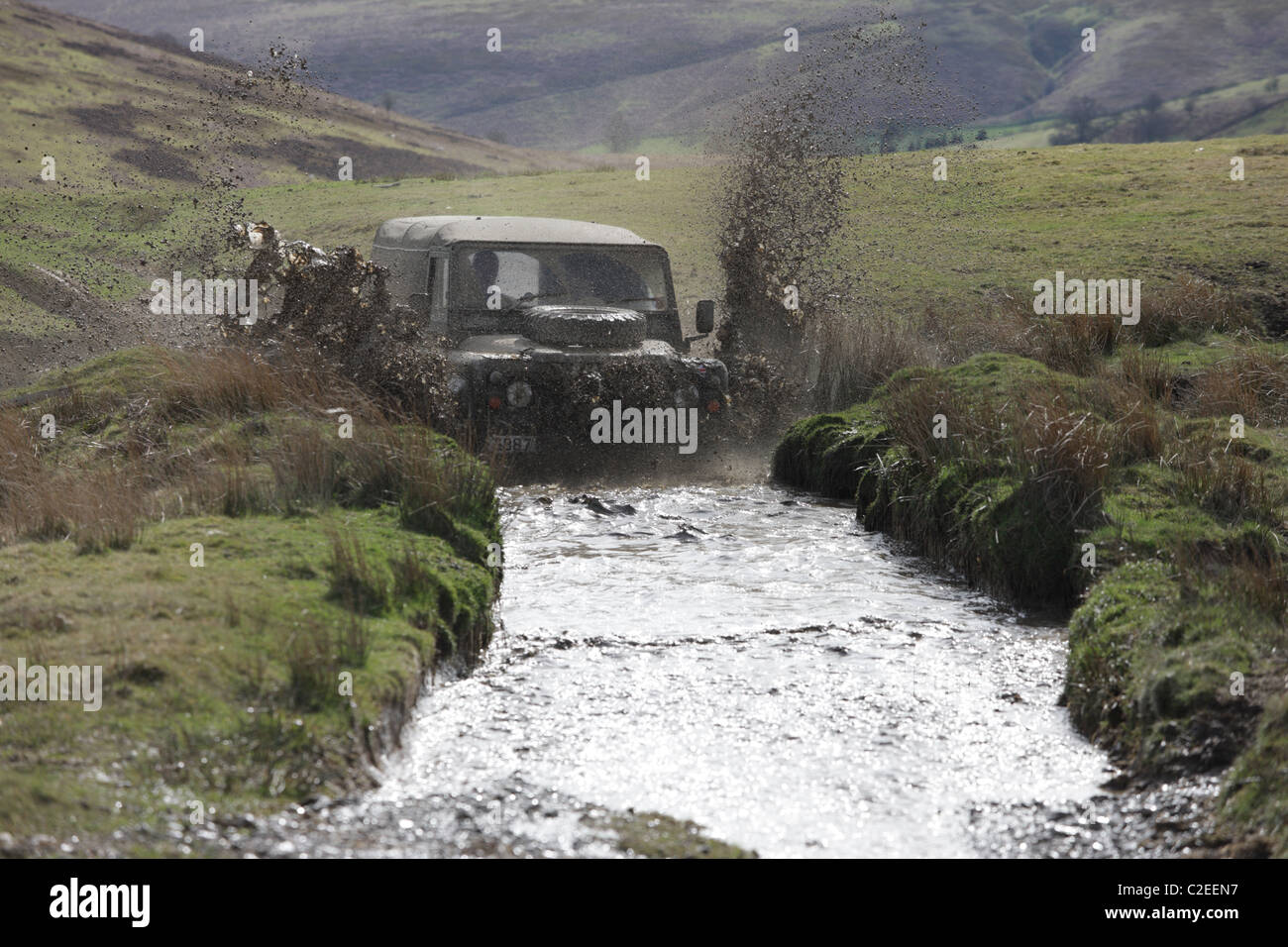 Landrover off road adventure in the UK Stock Photo - Alamy