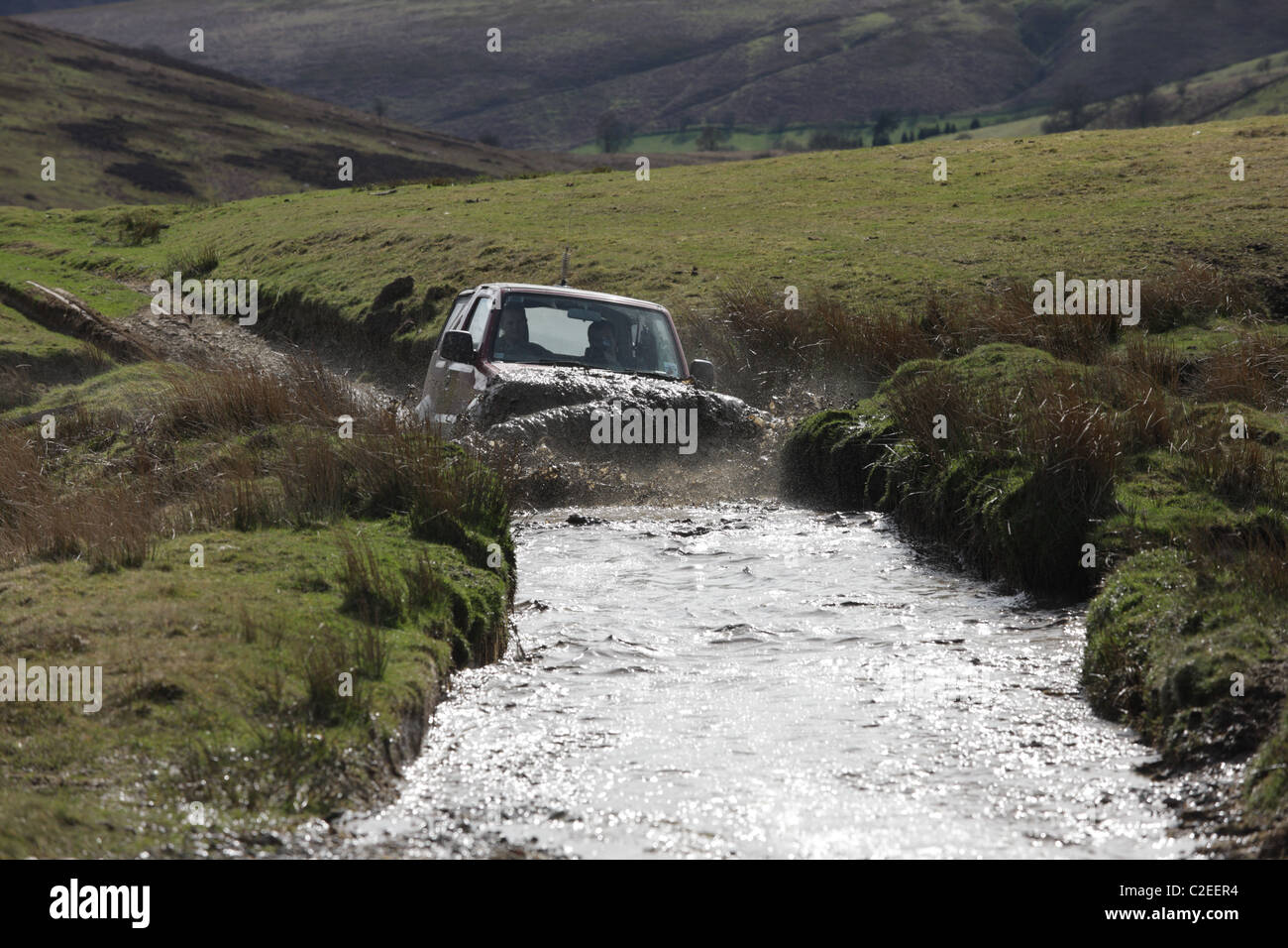 Landrover off road adventure in the UK Stock Photo - Alamy