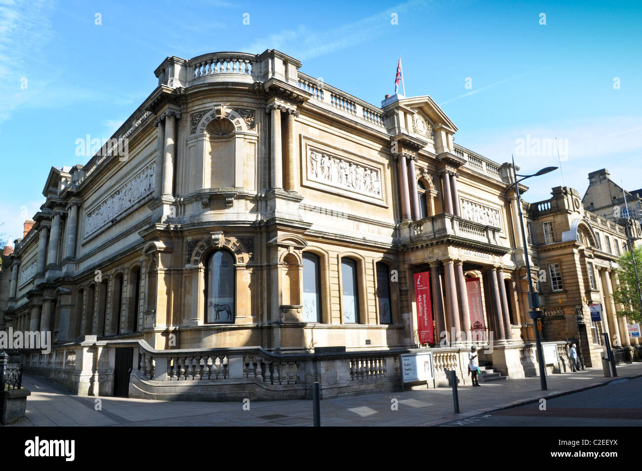 Wolverhampton Art Gallery's ornate Victorian facade, in the sunshine ...