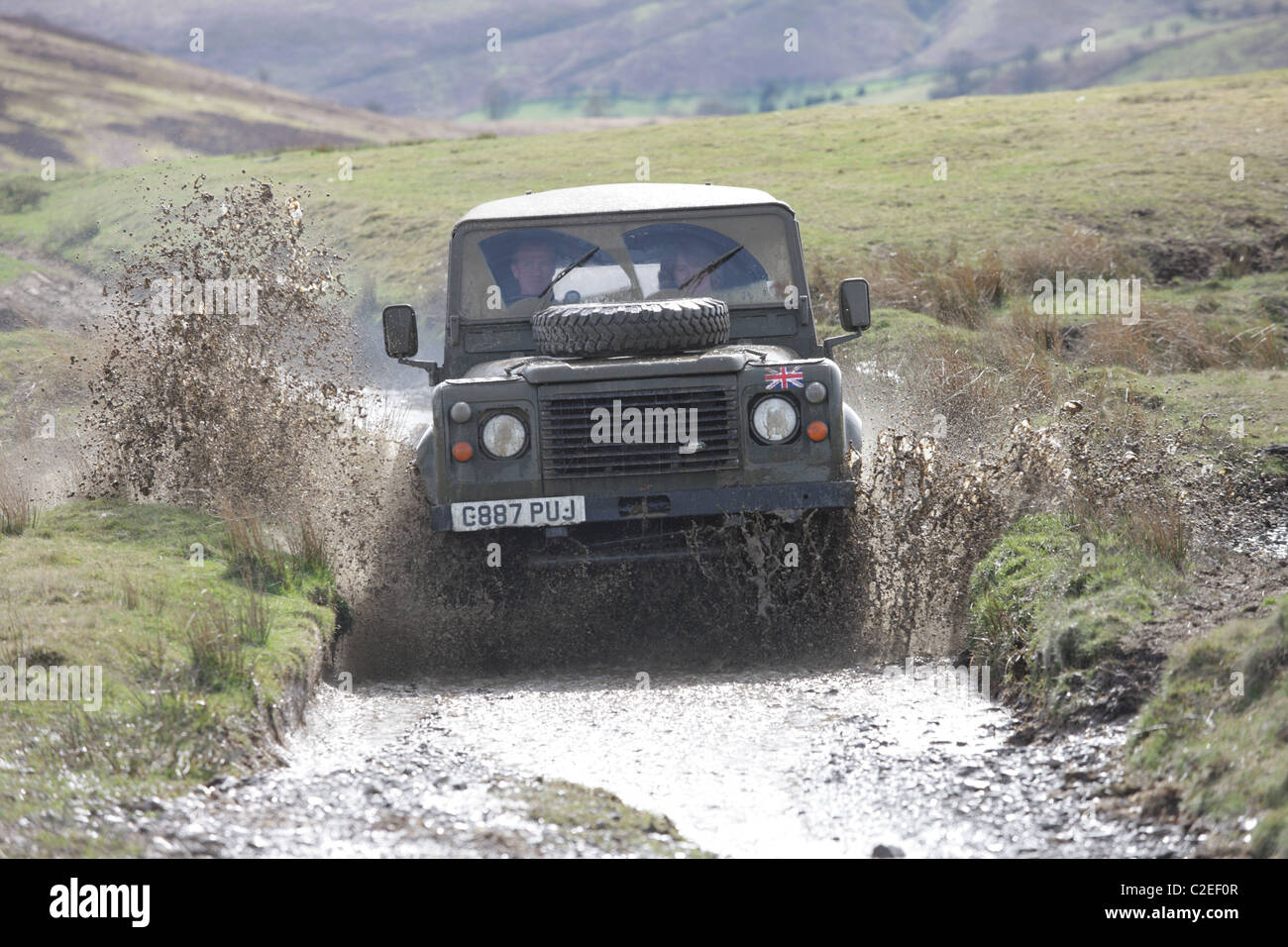 Landrover off road adventure in the UK Stock Photo - Alamy