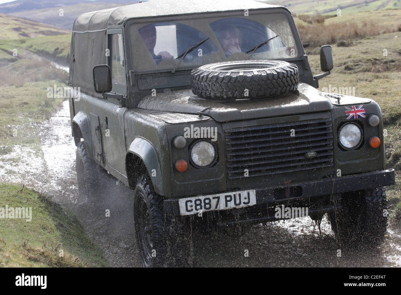Landrover off road adventure in the UK Stock Photo - Alamy