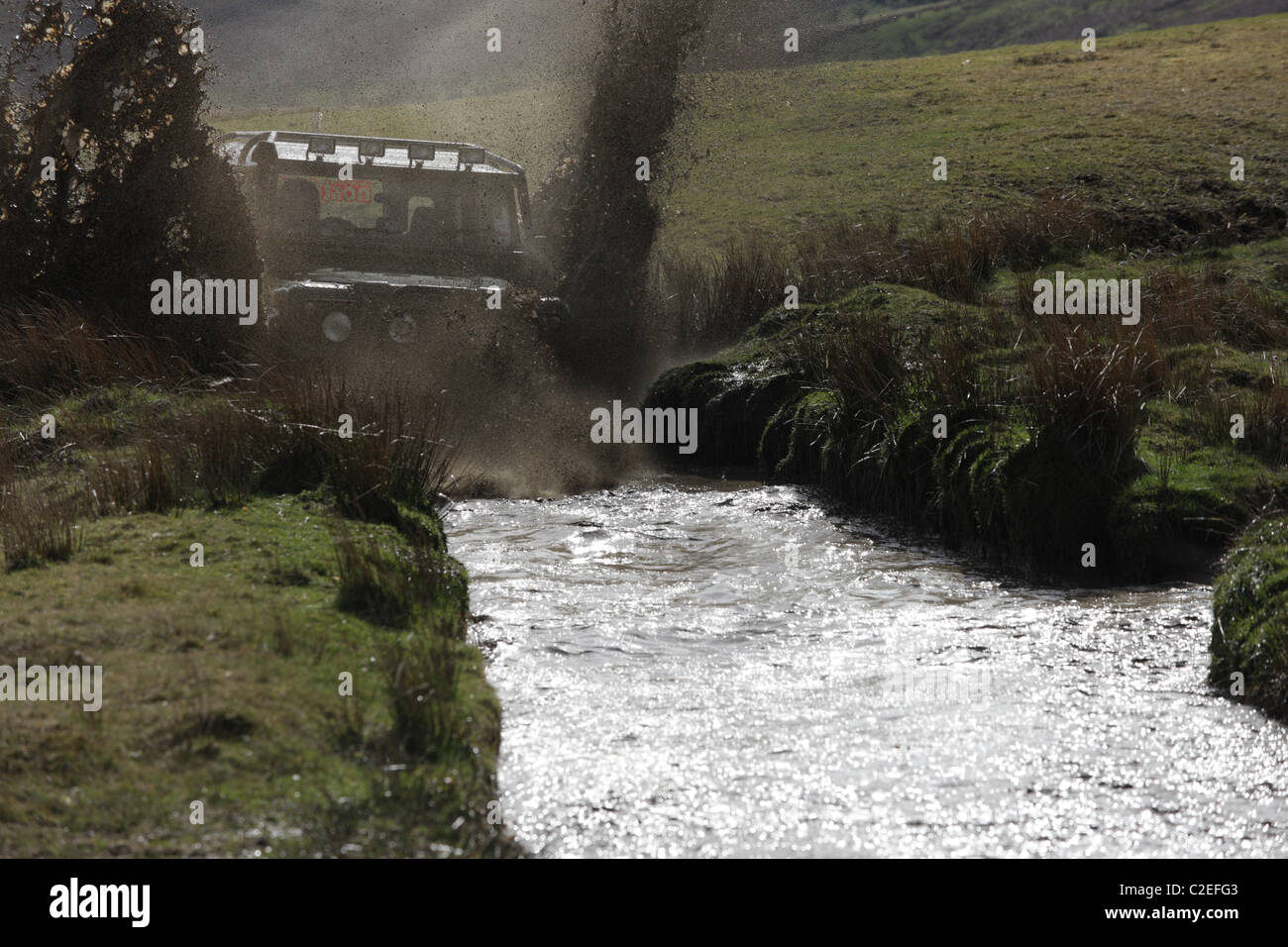 Landrover off road adventure in the UK Stock Photo - Alamy