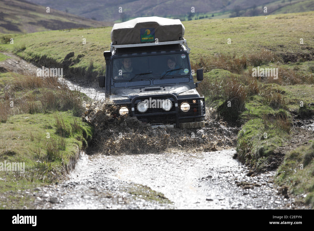 Landrover off road adventure in the UK Stock Photo - Alamy