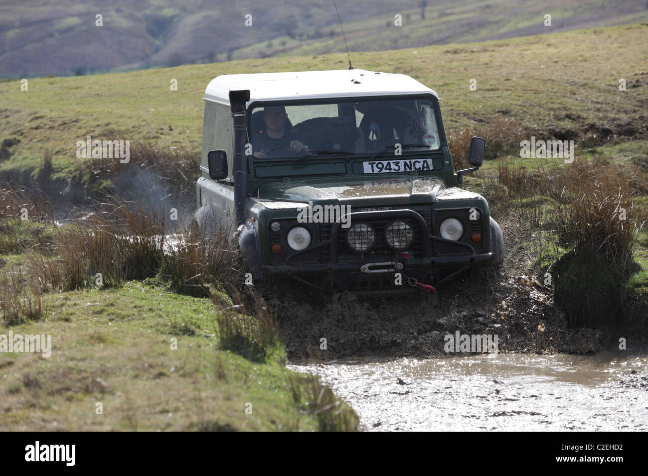 Landrover off road adventure in the UK Stock Photo - Alamy