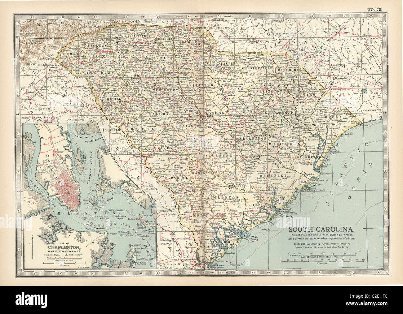 South carolina map hi-res stock photography and images - Alamy