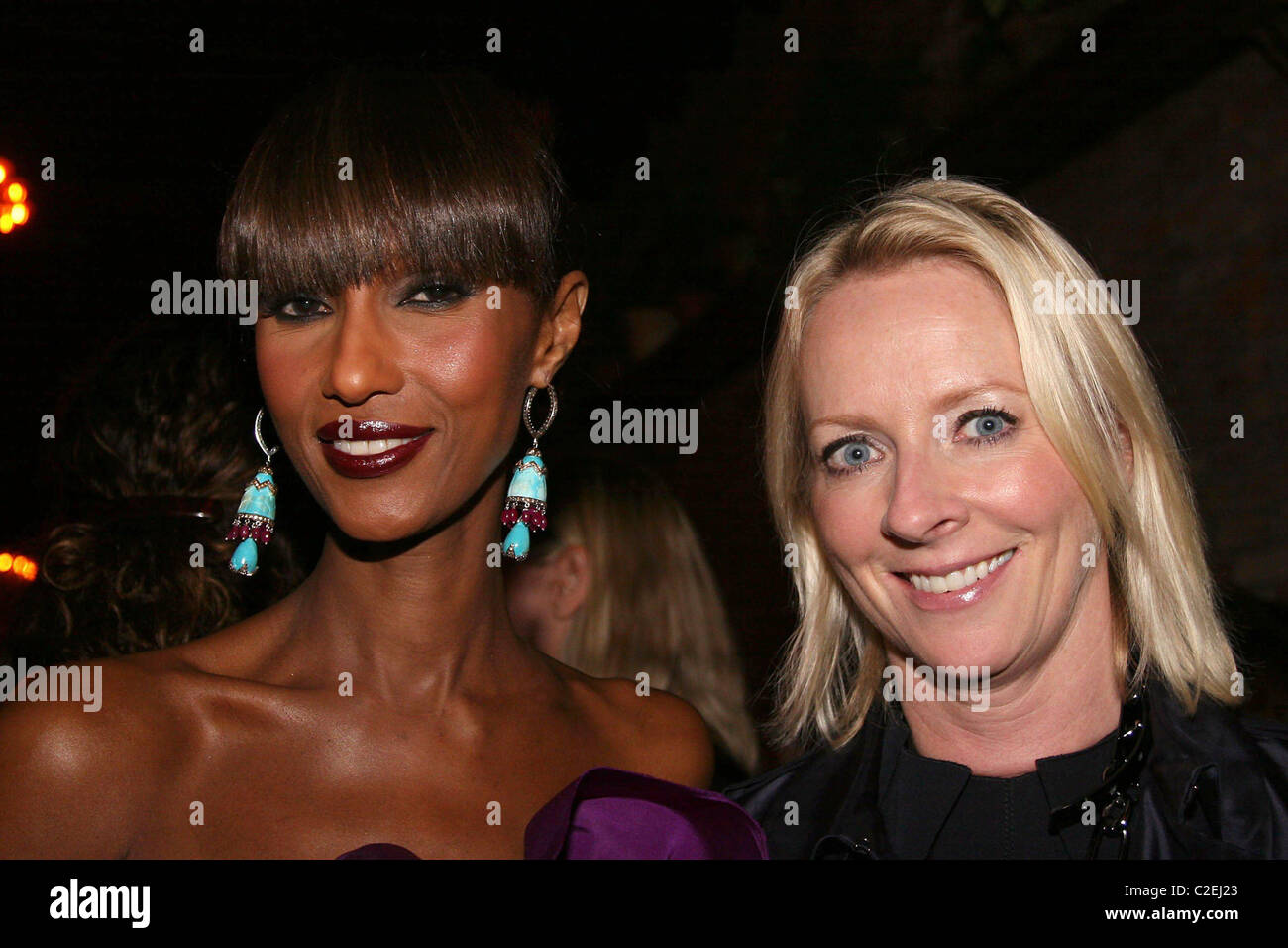 Iman and Linda Wells Barney's and Iman host a party celebrating Howard ...