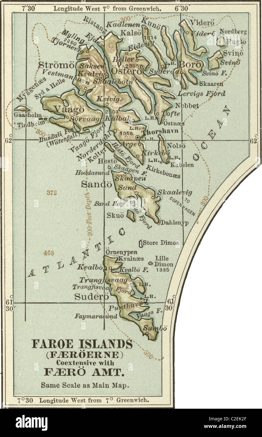 Maps of the faroe islands hi-res stock photography and images - Alamy