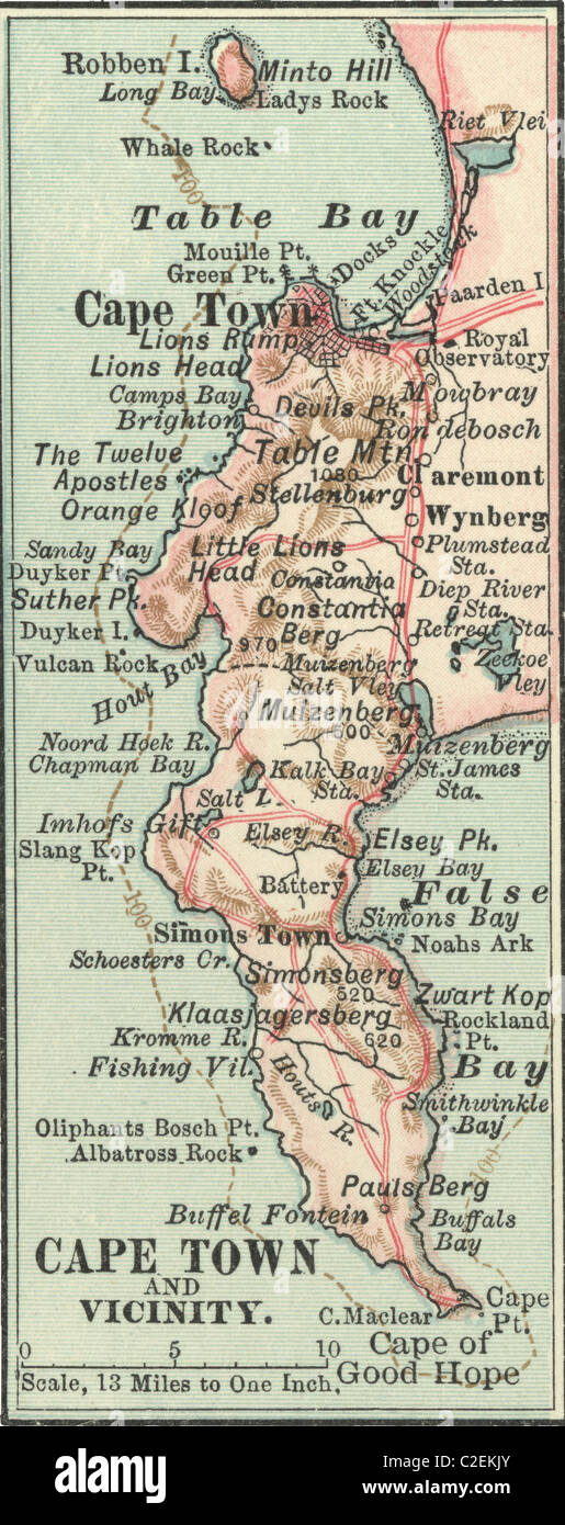 Cape of good hope map hi-res stock photography and images - Alamy