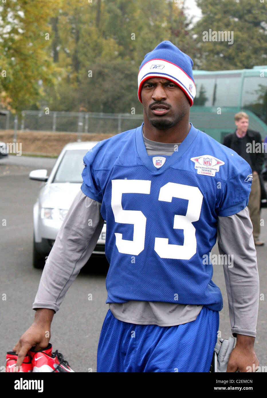 Reggie Torbor New York Giants train at the Chelsea Football Club's ...