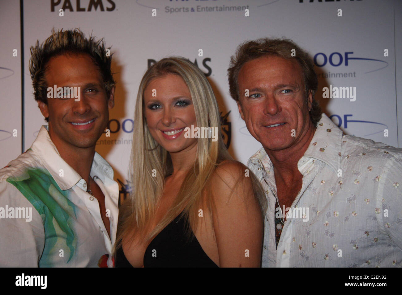 Devin Haman, Janelle Perry and Jeff Bozz of 'Sunset Tan' at 'Gavin ...