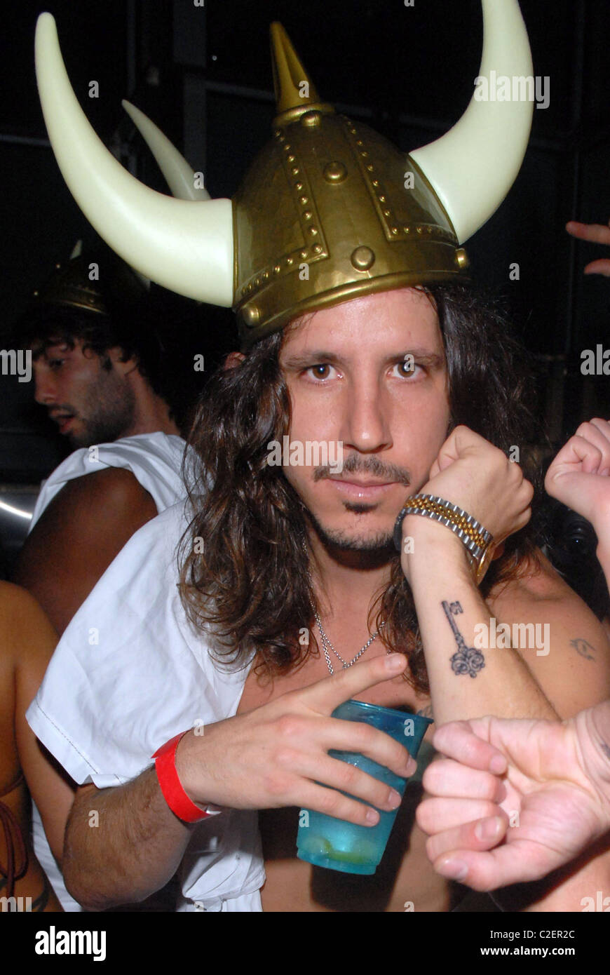 Cisco Adler partying with friends at a Halloween party at Club 101 ...