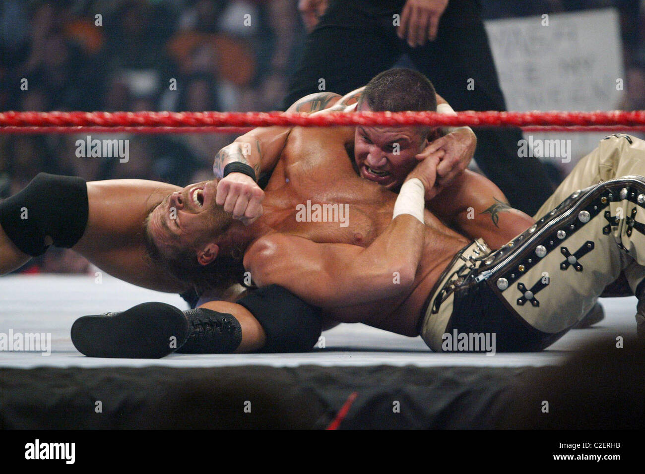 Randy Orton Pantsed By Shawn Michaels
