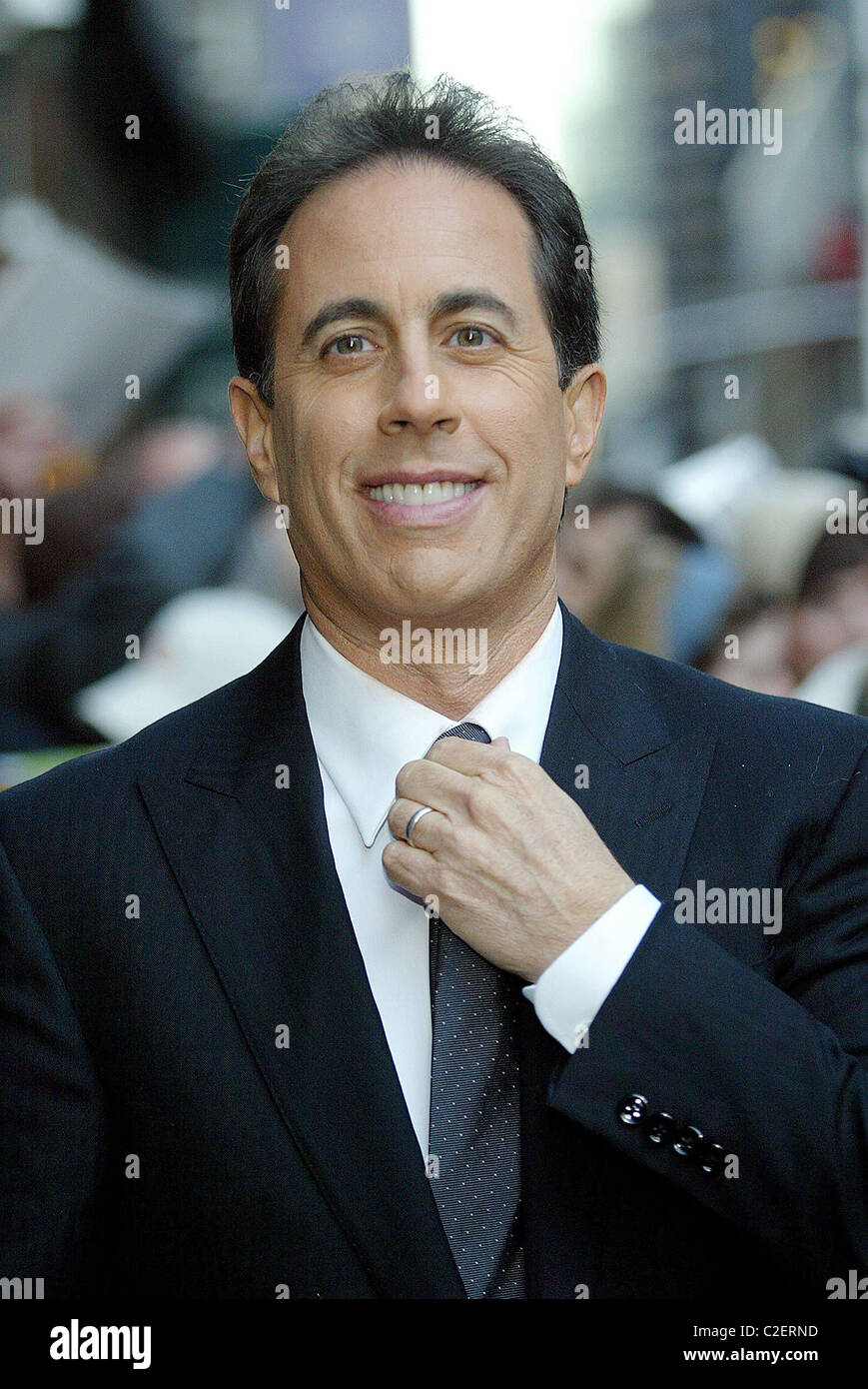 Jerry Seinfeld outside Ed Sullivan Theatre for the 'Late Show With ...