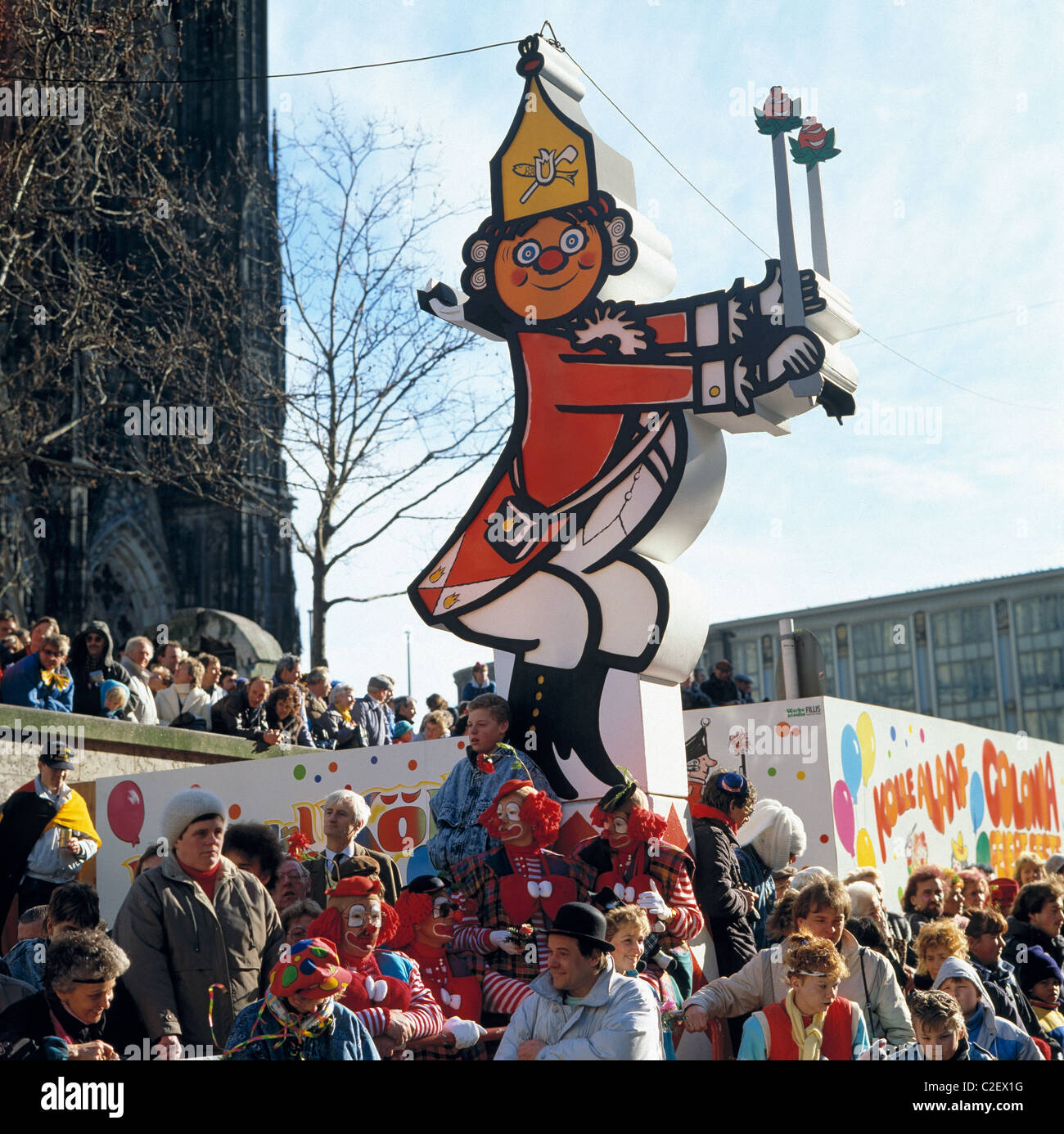 carnival, Rhenish carnival, Rose Monday parade, people, fools, figure ...