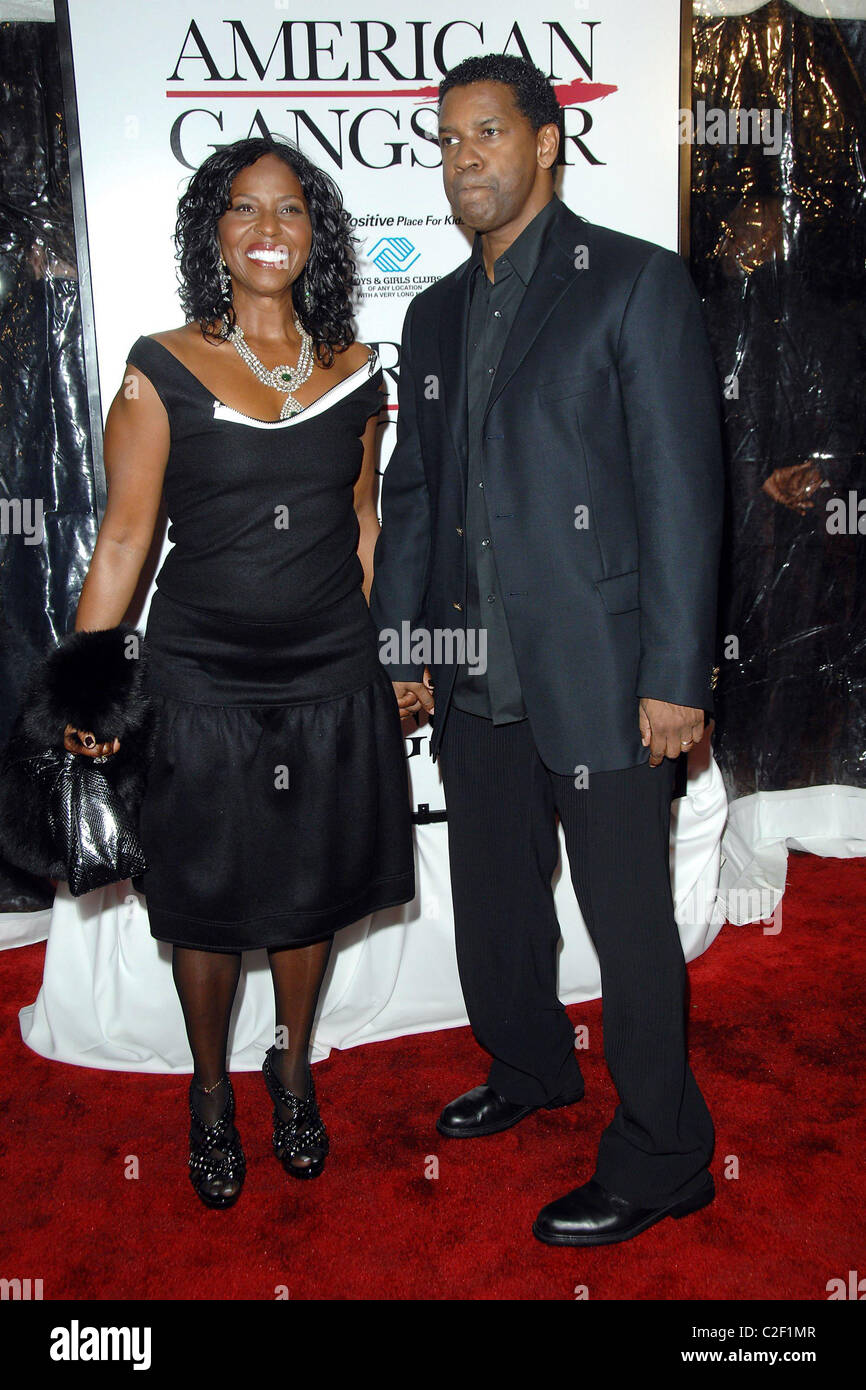 Pauletta Washington and Denzel Washington New York Premiere of ...