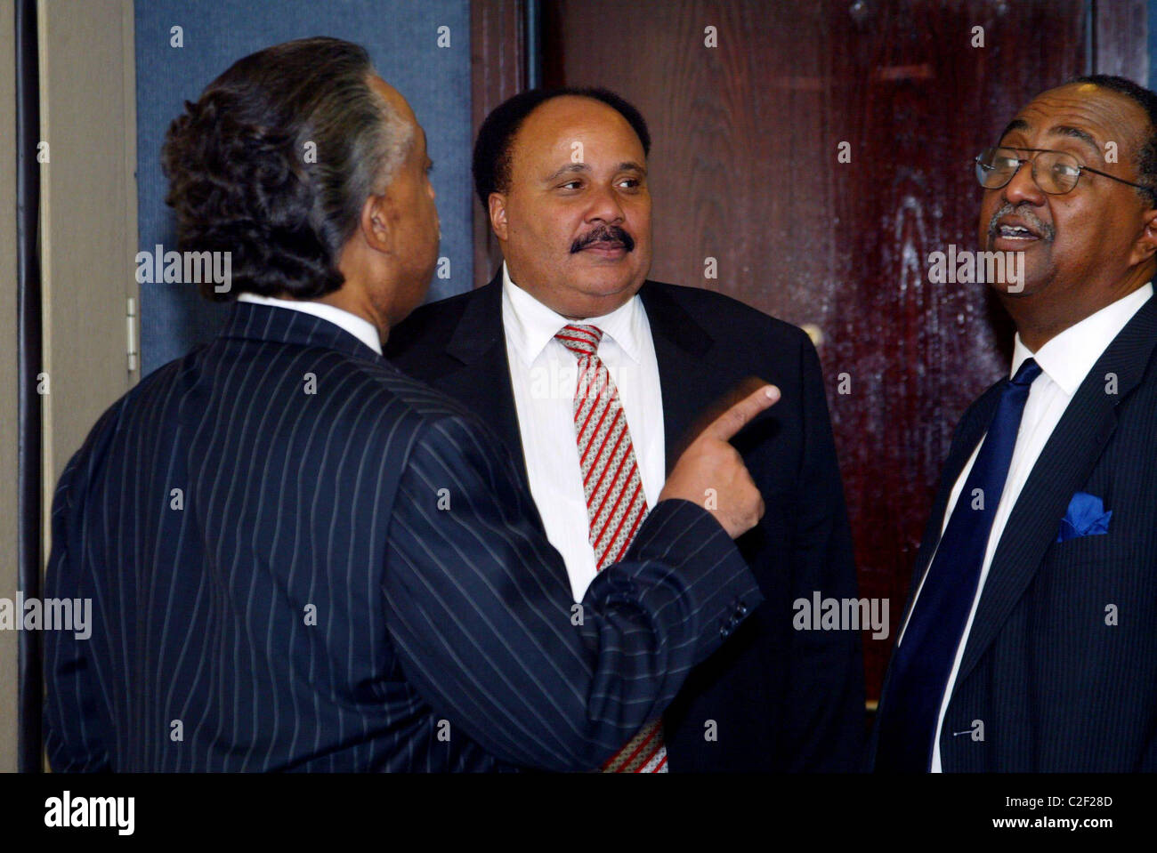 Reverend Al Sharpton, Martin Luther King III and Charles Steele Jr. CEO ...