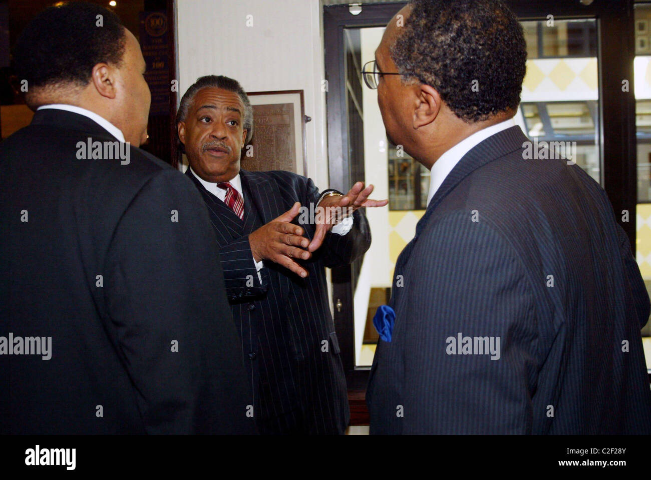 Martin Luther King III, Reverend Al Sharpton and Charles Steele Jr. CEO ...