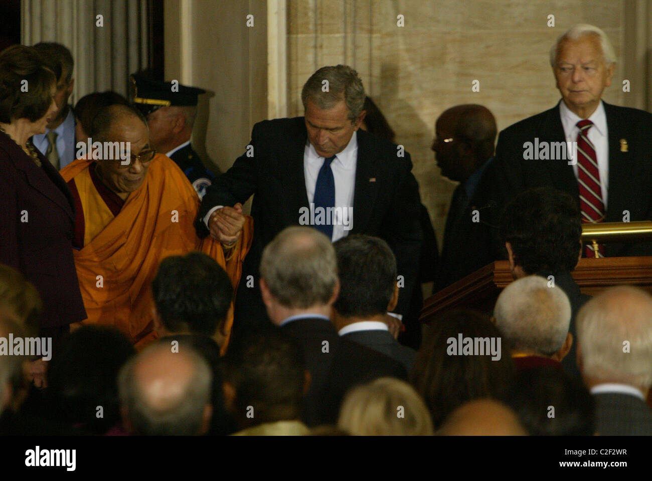 President George Bush and Dalai Lama The Congressional Medal of Honor ...