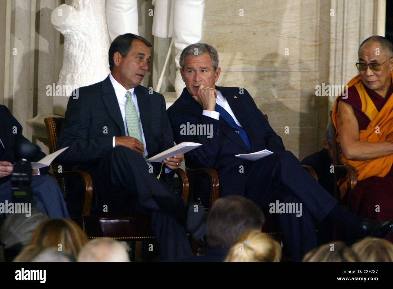 President George Bush and Dalai Lama The Congressional Medal of Honor ...